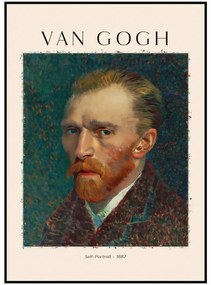 Vincent van Gogh - Autoportrét 1887 A4 (21 x 29,7 cm)