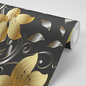 Samolepící tapeta luxusní zlatá lilie