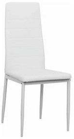 Židle, ekokůže bílá/kov bílá, Tempo Kondela COLETA