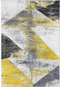 Koberce Breno Kusový koberec ALORA A1012 Yellow, Žlutá, Vícebarevné, 140 x 200 cm