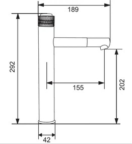 Mexen Diamond vysoká umyvadlová baterie, chromová, 71510-00
