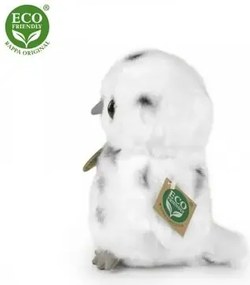 RAPPA Plyšová sova bílá 18 cm / ECO-FRIENDLY / od 0 měsíců