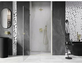 Mexen, Mexen Lunar-B výklopné sprchové dveře levé 85 cm, transparentní, zlaté - 832-085-000-50-00-L