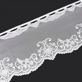 Vitrážová žakárová záclona 7457, výška 40 cm, metráž