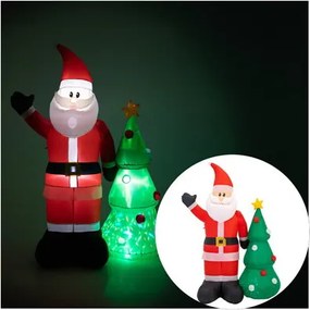 Nafukovací Santa Claus s vánočním stromečkem 210 cm
