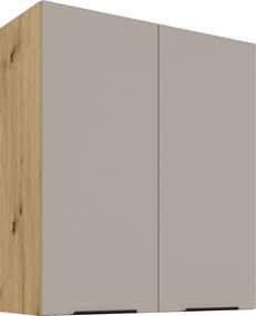 ARIA li | horní skříňka 80 G-90 2F policová | 80 cm | VYSOKÁ | ANTI FINGERPRINT povrch | artisan/béžová