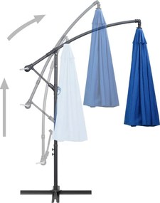 vidaXL Závěsný slunečník 3 m hliníková tyč [47225] Barva: Modrá