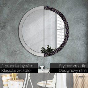 Kulaté dekorativní zrcadlo Abstraktní geometrická fi 100 cm