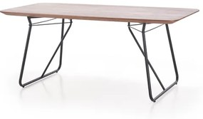 Jídelní stůl Priva 180x76x90 cm (ořech, černá)