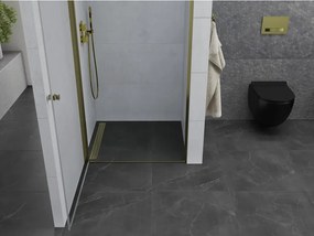 Mexen PRETORIA sprchové dveře ke sprchovému koutu 70 cm, čiré sklo/zlatá, 852-070-000-50-00