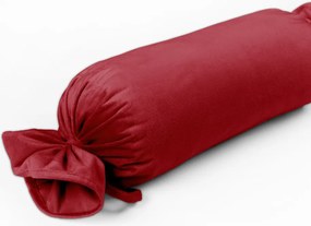 Biante Sametový polštář válec bonbon Velvet Premium SVP-038 Sytě červený 15x80 cm