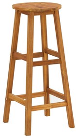 Barové stoličky Hirsch - 6 ks | masivní akáciové dřevo