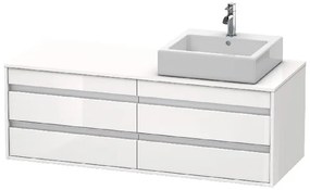 Duravit Ketho - Umyvadlová skříňka 50x140x55 cm, pravá, 4 zásuvky, lesklá bílá KT6657R2222
