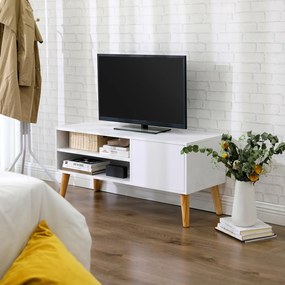 Aldo Televizní stolek v tradičním skandinávském designu LTV white