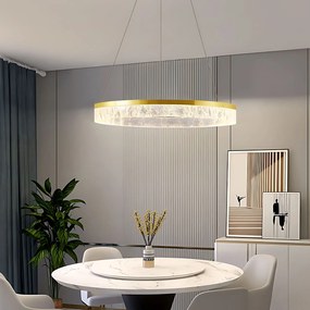 Toolight Toolight, LED závěsné osvětlení 80cm, 50W, 3000K, LHJ047-CP, zlatá lesklá, OSW-50022
