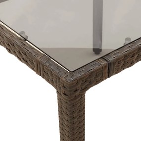 5dílný zahradní bistro set s poduškami hnědý polyratan 3276916