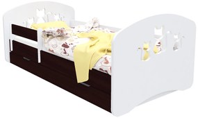 Dětská postel s úložným prostorem DESIGN 160x 80 cm L04 KOČKY