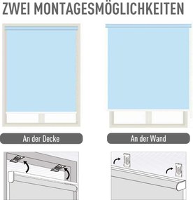 Outsunny vertikální markýza na balkón 120 x 200 cm, vertikální markýza, zástěna proti větru s ruční klikou v šedé barvě | Aosom.de