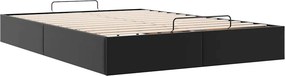Osmanský rám postele bez matrace černá 140x190 cm umělá kůže 3310799