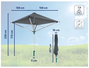 Venkovní sušák na prádlo ve stříbrné barvě 40 m LinoProtect 400 – LEIFHEIT