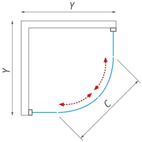 Roth Čtvrtkruhový sprchový kout LLR2 Varianta: rozměry: 90x90 cm, VE SMONTOVANÉM STAVU - (LLR2 900 SMONT - 555-900000S-04-11), Barva profilů a typ výplně: profily: bílá, výplň: Grape