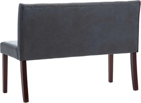 Lavice 120 cm šedá umělá semišová kůže 288574