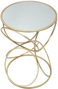 Odkládací stolek Mauro Ferretti Onimo L 42x61 cm, zlatá/stříbrná
