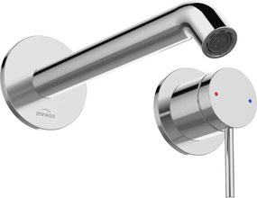 Invena Kalitea, podomítková umyvadlová baterie s iBOX montážní krabicí, chromová, INV-BP-72-U01-V