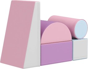 HOMCOM 5dílné měkké stavební kostky pro děti – bloky na šplhání, měkké bloky s pěnovou stavbou, obrovské bloky, stavební set pro miminka a batolata, m