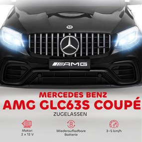 HOMCOM dětské autíčko Mercedes-Benz AMG GLA45 licencované elektrické autíčko s dálkovým ovládáním MP3 bezpečnostní pásy pro 37-60 měsíců Černá | Aoso…