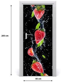 Fototapeta na dveře samolepící jahody 85x205 cm