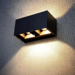 Brilagi - LED Venkovní nástěnné svítidlo DOUBLE CUBE LED/12W/230V černá IP65
