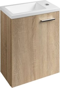 Aqualine Zoja - Umyvadlová skříňka 37x50x18 cm, dub platin 51037DP