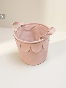 Sinsay - Úložný koš s uchy a ozdobným půlkruhovým lemováním - pastelová růžová