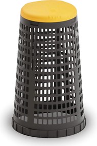 Plastový odpadkový koš na 120 l pytle 1+1 ZDARMA černý, žlutá + modrá
