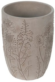 Šedý cementový obal na květináč/váza s lučními květy Wildflowers - Ø19*25cm