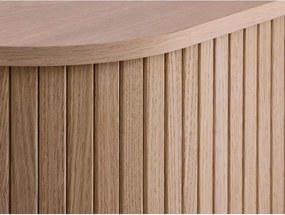 Skříňka v dekoru dubu s posuvnými dveřmi ve světle přírodní barvě 100x118x40 cm Meta – Unique Furniture