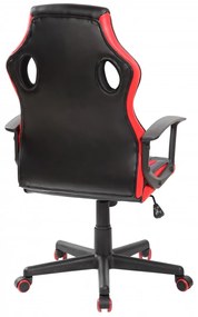 Otočná herní židle FERO červeno-černá
