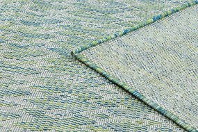 Dywany Łuszczów, Kusový koberec Sion Sisal Aztec 22184 green/blue/ecru – na ven i na doma, 80x150, zelená, chodba / předsíň