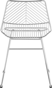 Kovová jídelní židle ve stříbrné barvě District – Premier Housewares