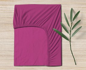 #Ervi bavlněné napínací prostěradlo - fuchsia 180x200 cm