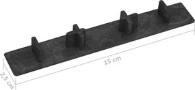 Koncové krytky 10 ks černé plast 149003