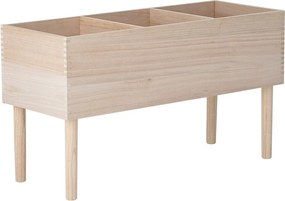 Knihovna z masivu pavlovnie ve světle přírodní barvě 91x50x35 cm Douve – Bloomingville