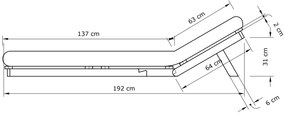 Rozkládací futonová pohovka LAYTI 03 140 cm z - výběr z 10 provedení