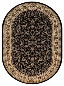 Kusový koberec Royal černý ovál 150x250cm