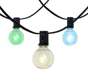 Venkovní světelný řetěz 10m vč. LED 10 světel RGBW solární - Russell