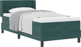 Postel s boxspringem s čelo Tmavě zelená 200 x 100 cm samet 3341459