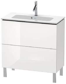 Duravit L-Cube - Umyvadlová skříňka Compact, 86x82x39 cm, 2 zásuvky, lesklá bílá LC667402222