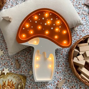 Peekaboo Dřevěná dětská LED lampa Muchomůrka 37,5 cm