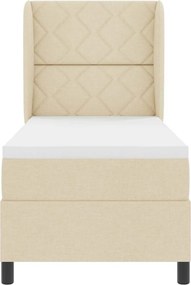 Postel s boxspringem s polštářem Krémová 80 x 200 cm textil 3340597